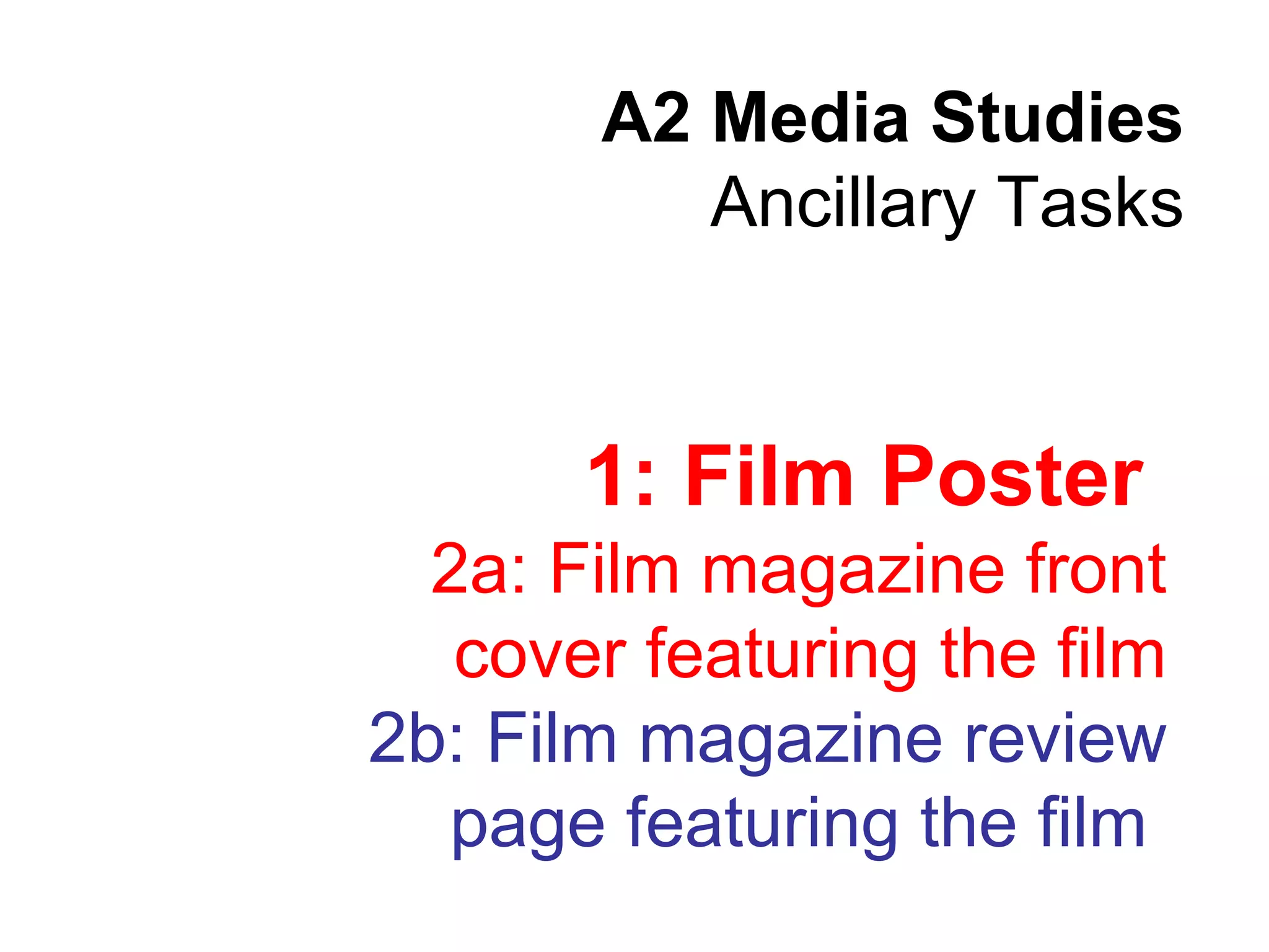 A2 media film poster analysis short version | PPT