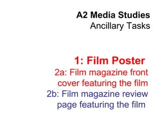 A2 media film poster analysis short version | PPT