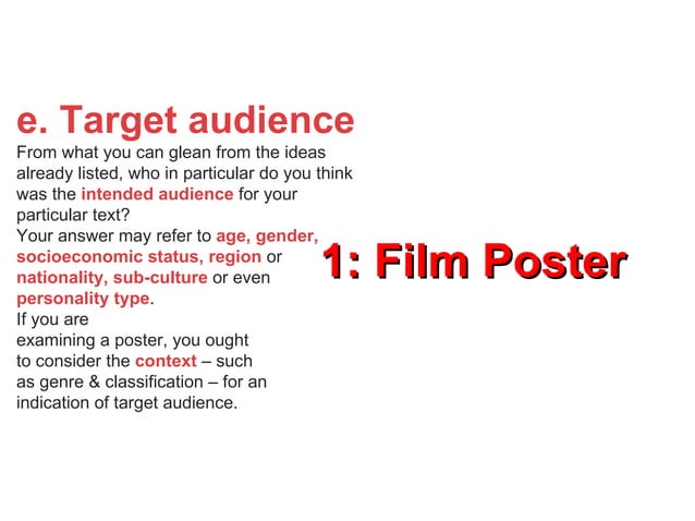 A2 media film poster analysis short version | PPT