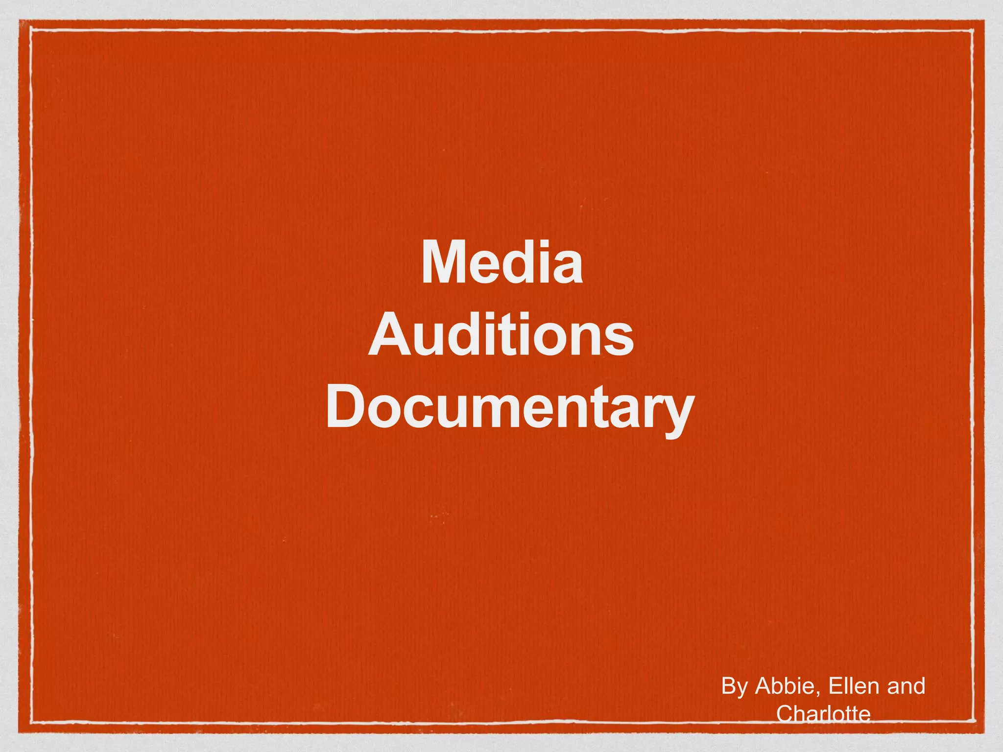 Auditions powerpoint | PPTX