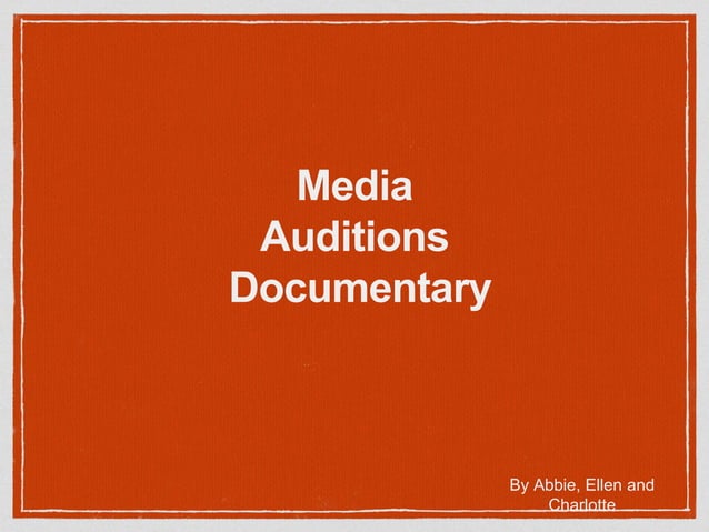 Auditions powerpoint | PPT
