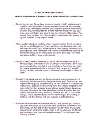 A2 media: Risk assessment | PDF