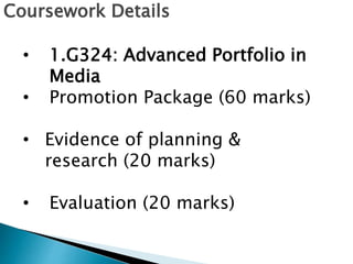 A2 media coursework | PPTX