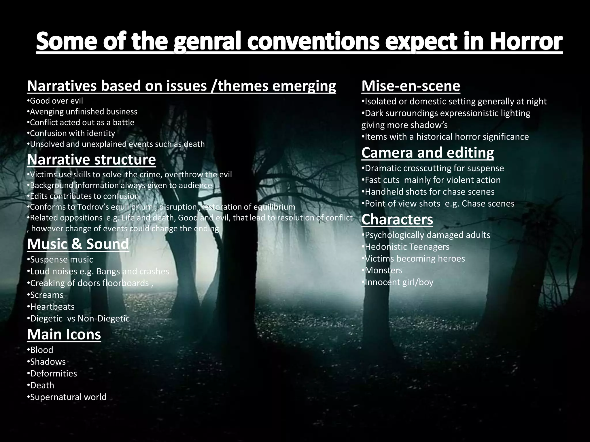 A2 Media Depicting horror | PPT
