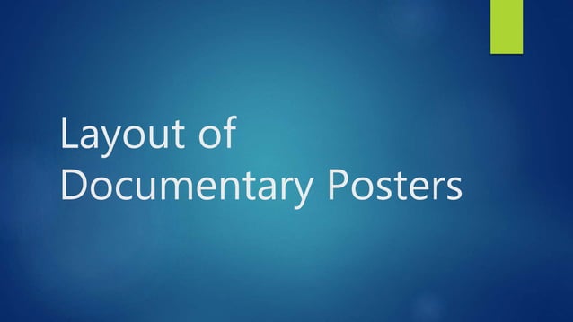 A2 media layout of documentary posters | PPT
