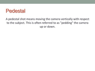 A2 Media Studies - Camera Angles and Movements | PPTX