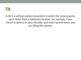 A2 Media Studies - Camera Angles and Movements | PPTX