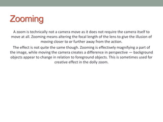 A2 Media Studies - Camera Angles and Movements | PPTX