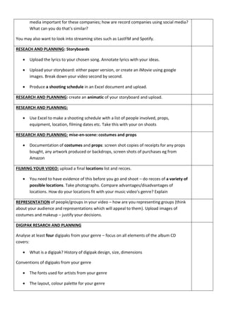 A2 media studies blog checklist | PDF