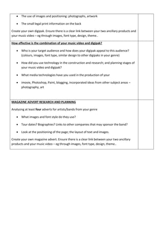 A2 media studies blog checklist | PDF