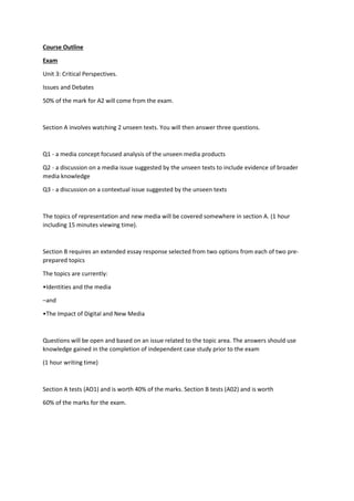 A2 media studies booklet | PDF