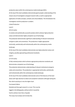 A2 media studies booklet | PDF