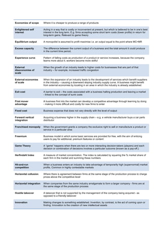 A2 Business Economics Glossary | PDF
