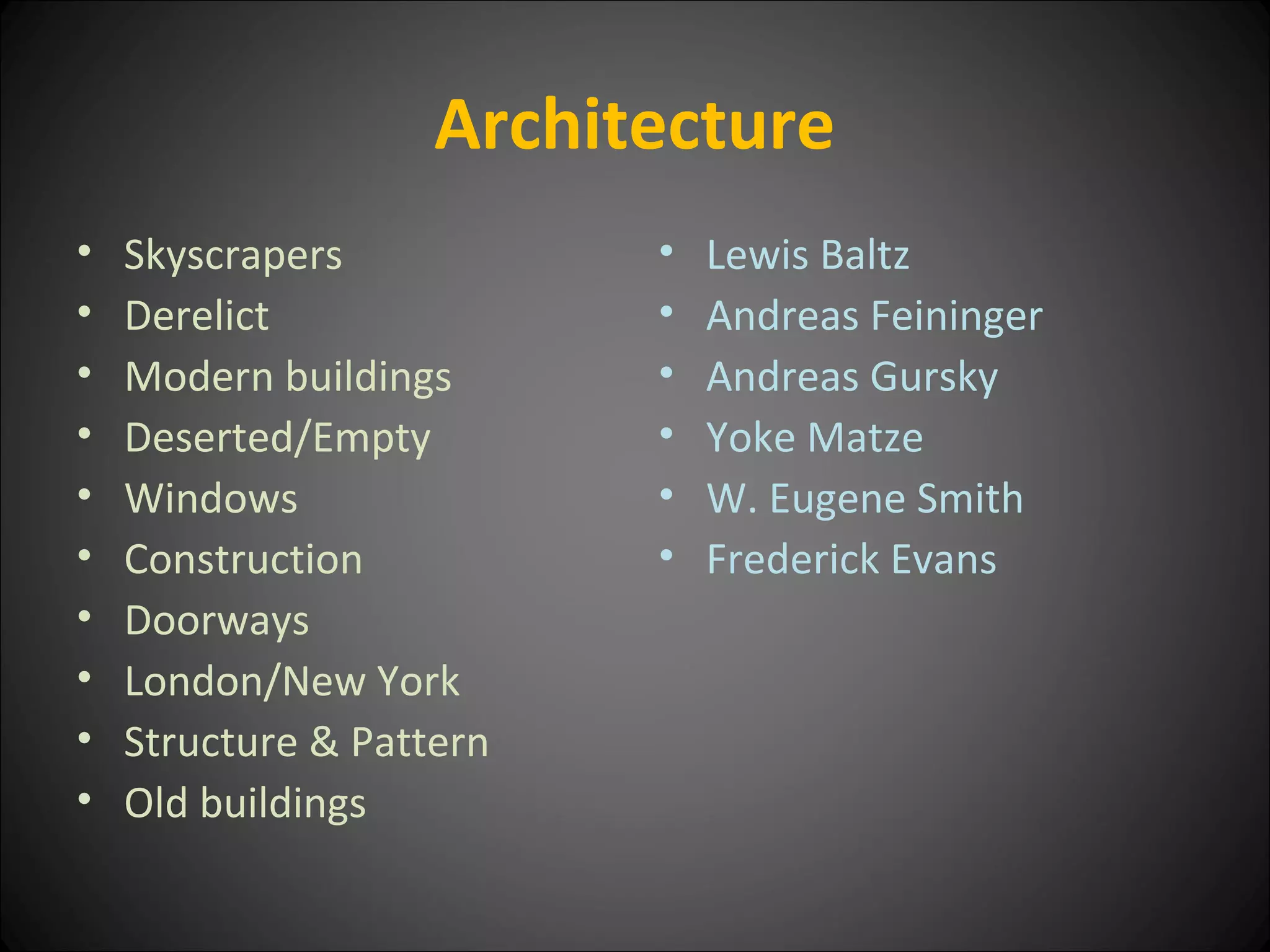 Photography: A2 personal investigation ideas | PPT