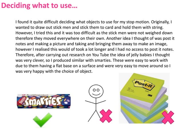 Stop motion evaluation | PPT