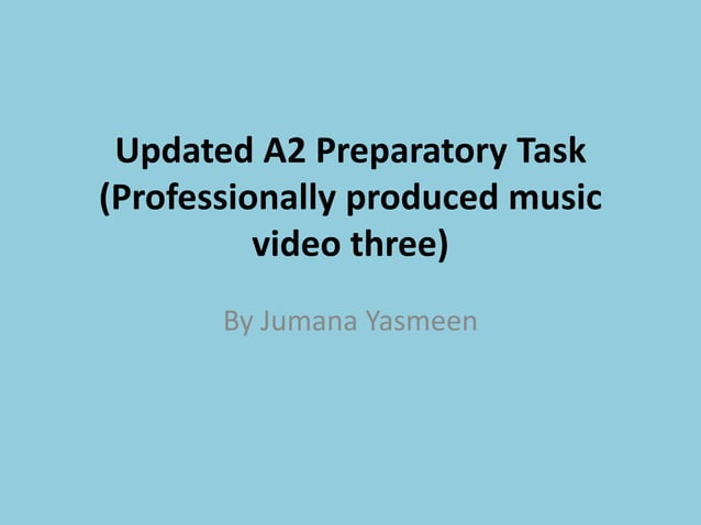 Updated A2 preparatory task three | PPT