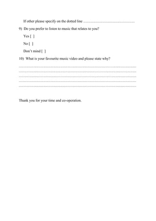 A2 questionnaire | PDF