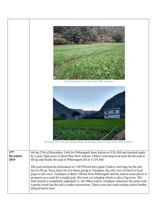 A2 report sharath kumar m s uttarakhand map value chain survey 19th ...
