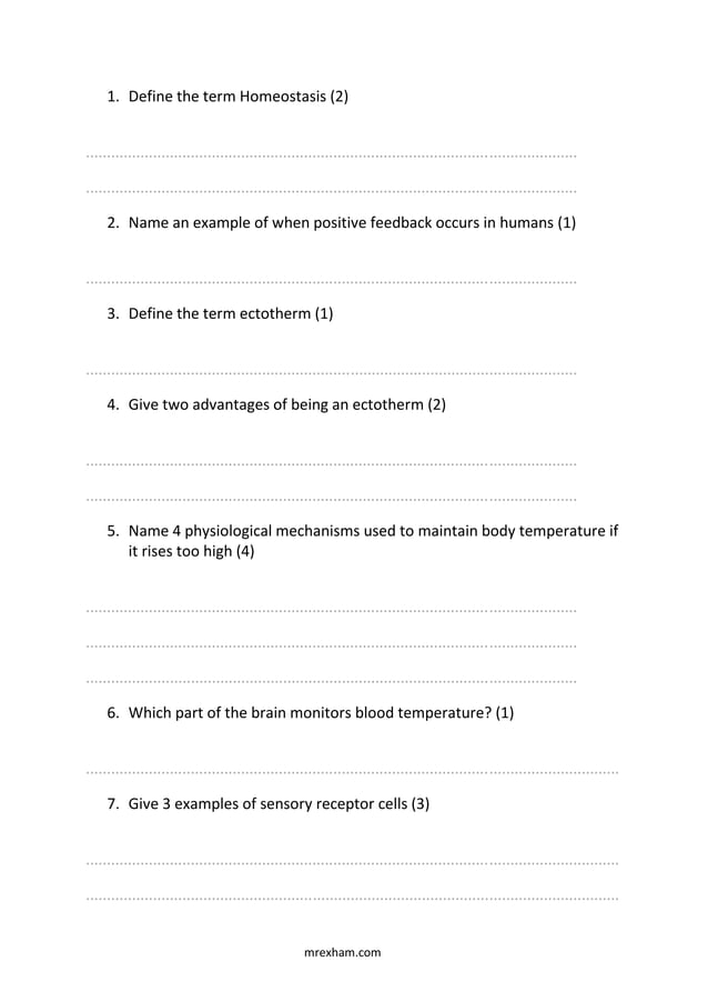 A2 OCR Biology - Unit 1 Module 1 Revision Test | PDF