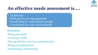 A2 Understanding victims' needs: assessment, quality standards and ...