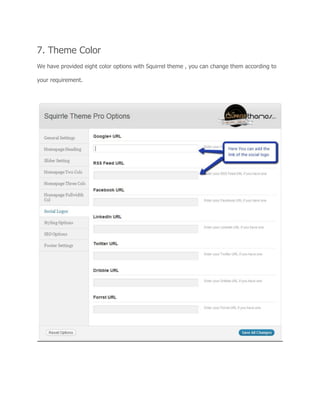 A2WPress Squirrel Theme Documentation | PDF