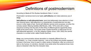 A2Y2 Media Studies, Media Language theory Postmodernism hyperreality | PPT