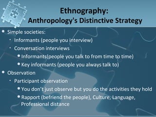 Ethics, Ethnography, Archeology | PPT