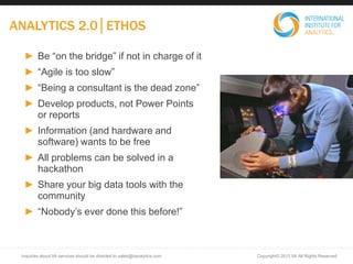 Analytics 3.0: Opportunities for Healthcare | PPT