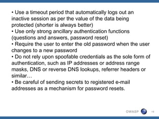 OWASP Serbia - A3 broken authentication and session management | PPT