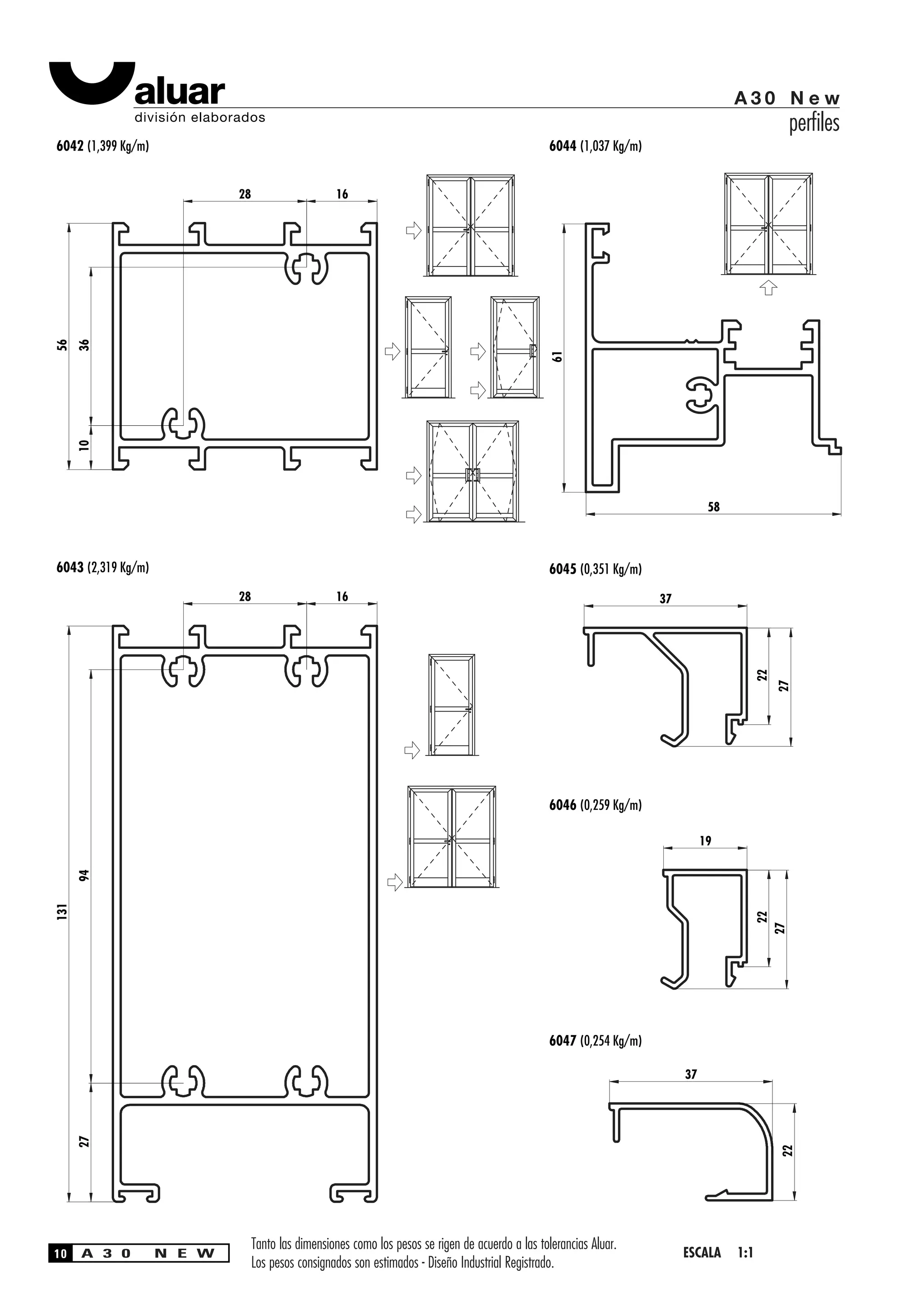 Aberturas Aluminio - Catálogo Aluar Sistema A30 | PDF