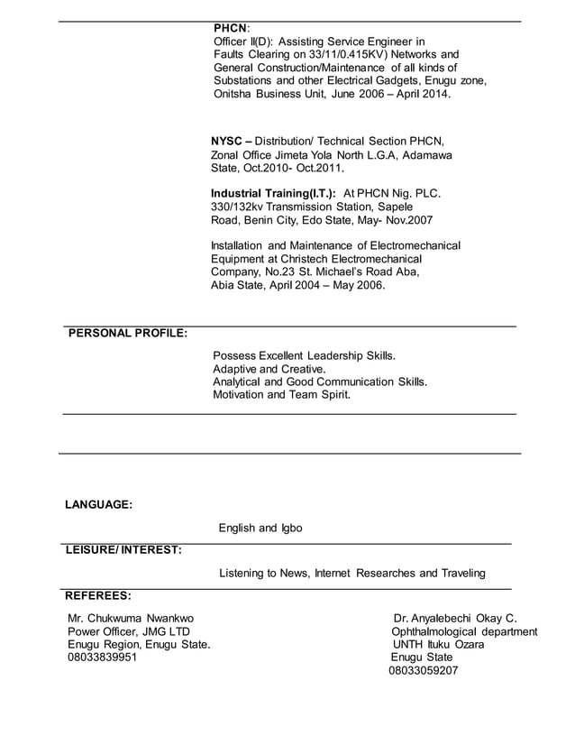 ODI OGBONNAYA CHRISTOPHER. CV - new | PDF