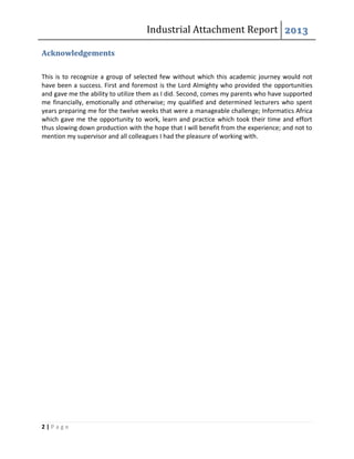 Industrial Report - Ndlovu Kevin Mehluli | PDF | IT and Internet Support | Internet