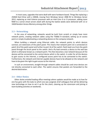 Industrial Report - Ndlovu Kevin Mehluli | PDF | IT and Internet Support | Internet