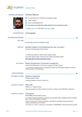 Europass-CV-Bakunić-EN | PDF