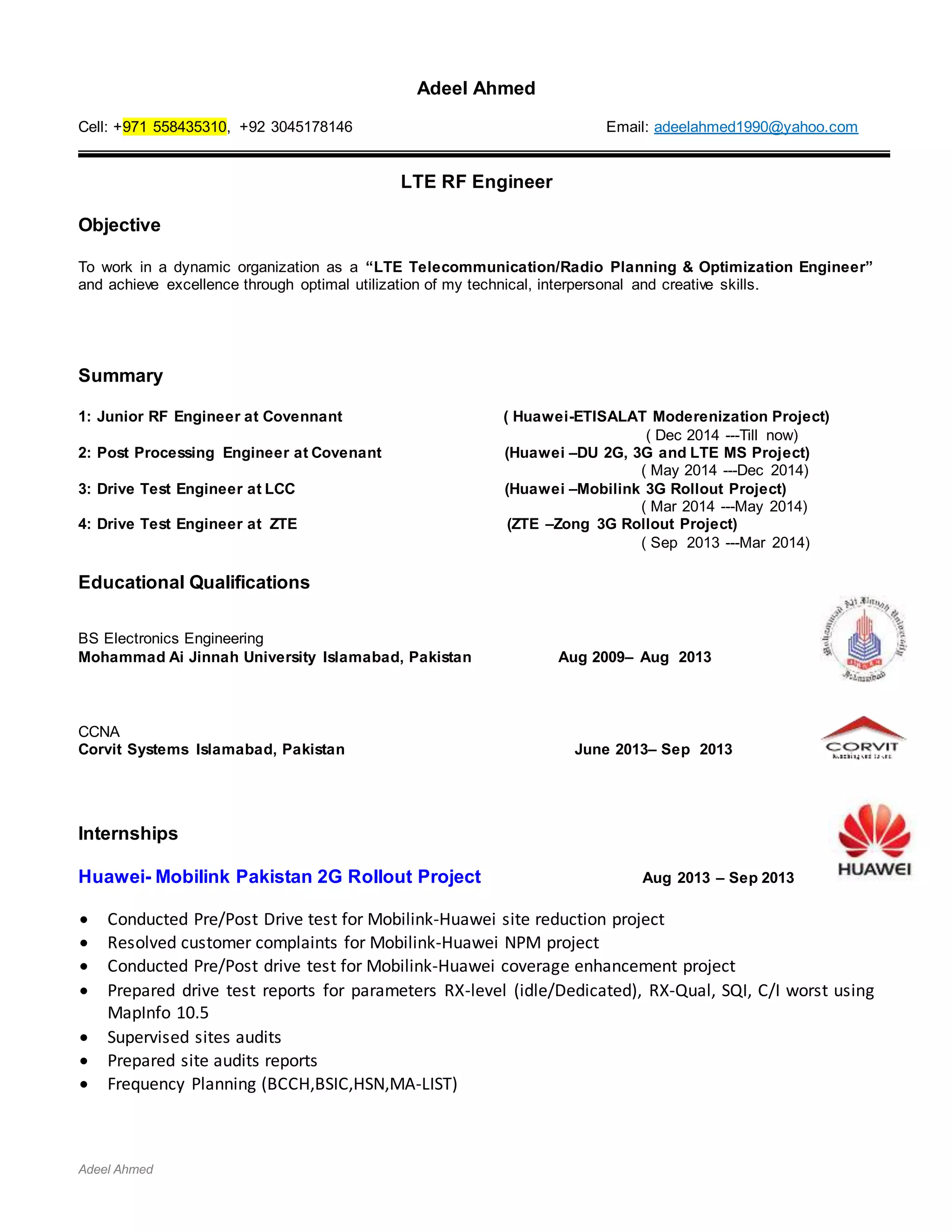 Adeel Ahmed-CV | PDF