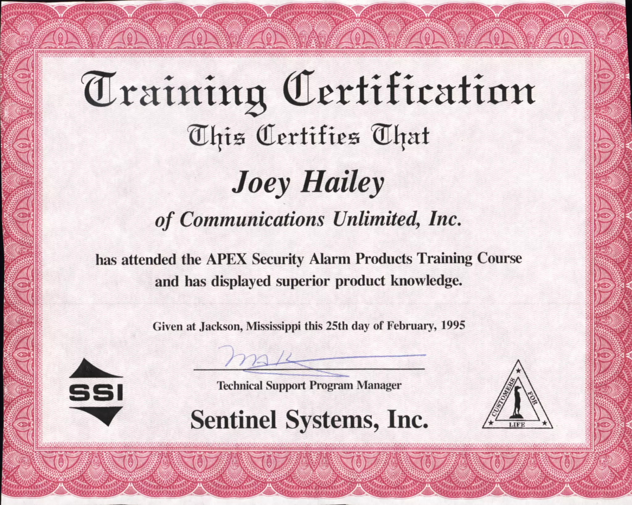 APEX SSI Certificate | PPT