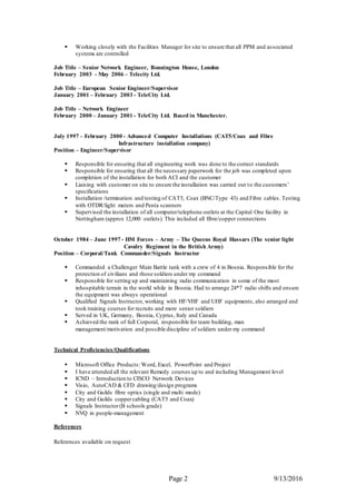 Rob Spamer CV 2016 | PDF