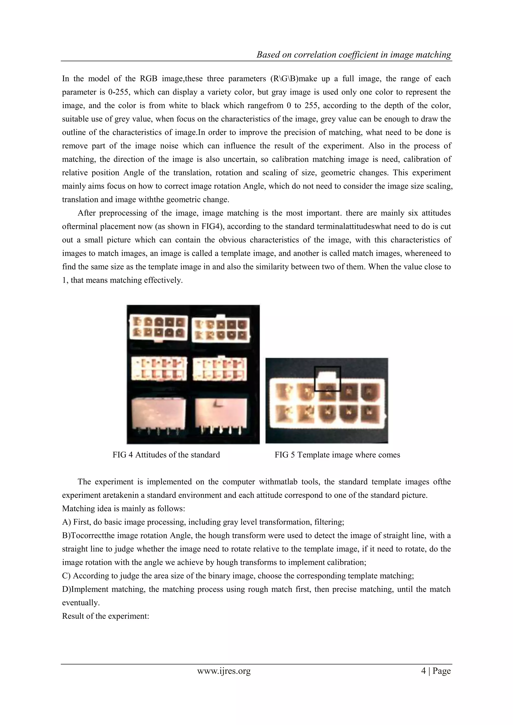 Based on correlation coefficient in image matching | PDF