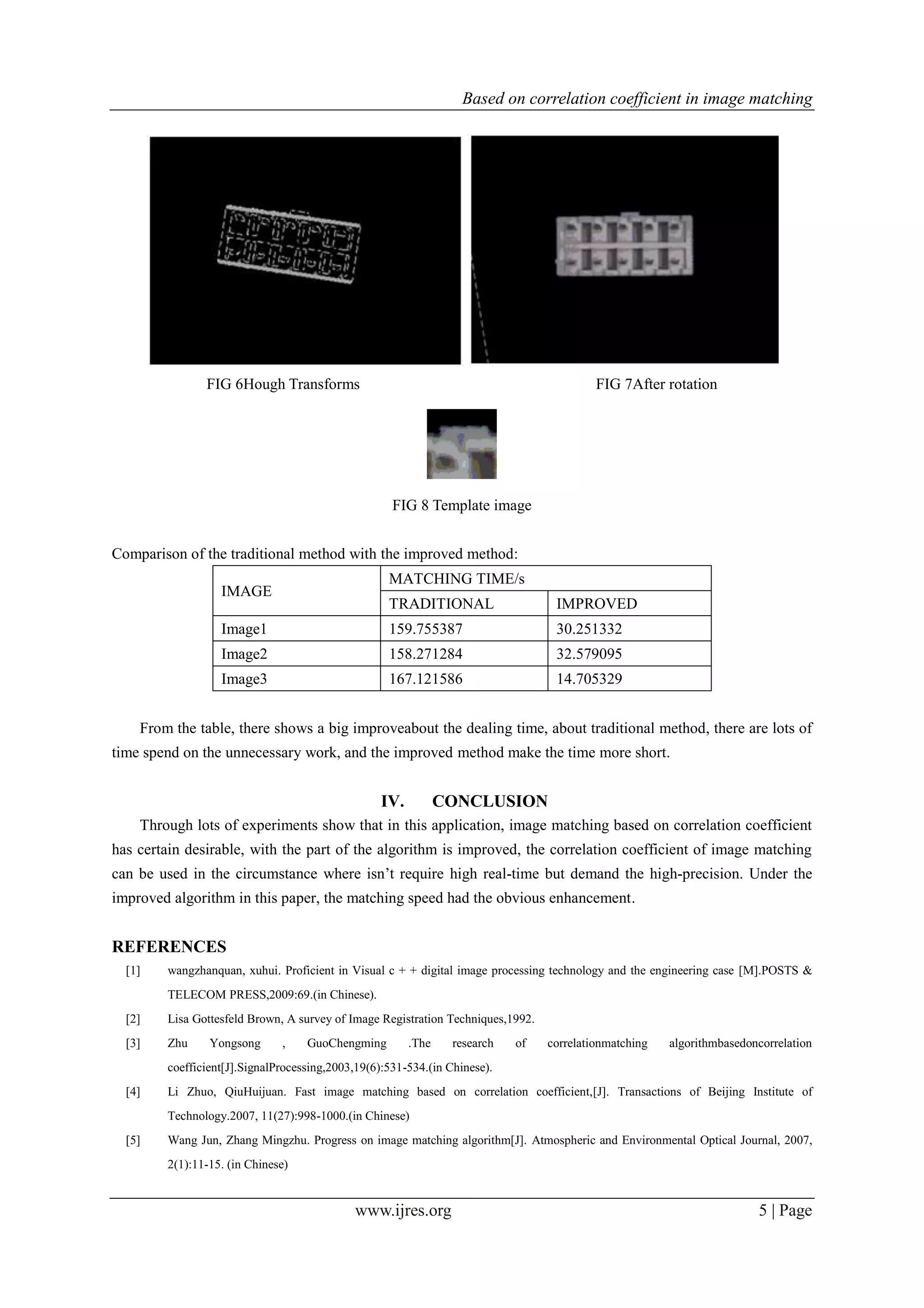Based on correlation coefficient in image matching | PDF
