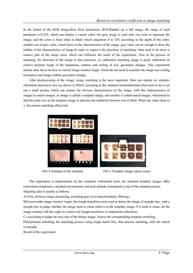 Based on correlation coefficient in image matching | PDF
