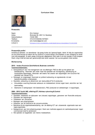 CV Eric Hulsker 2016 | DOCX
