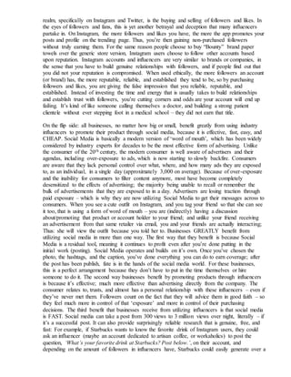 Social Media Diary & Analysis. ChelseaWilliams | DOCX