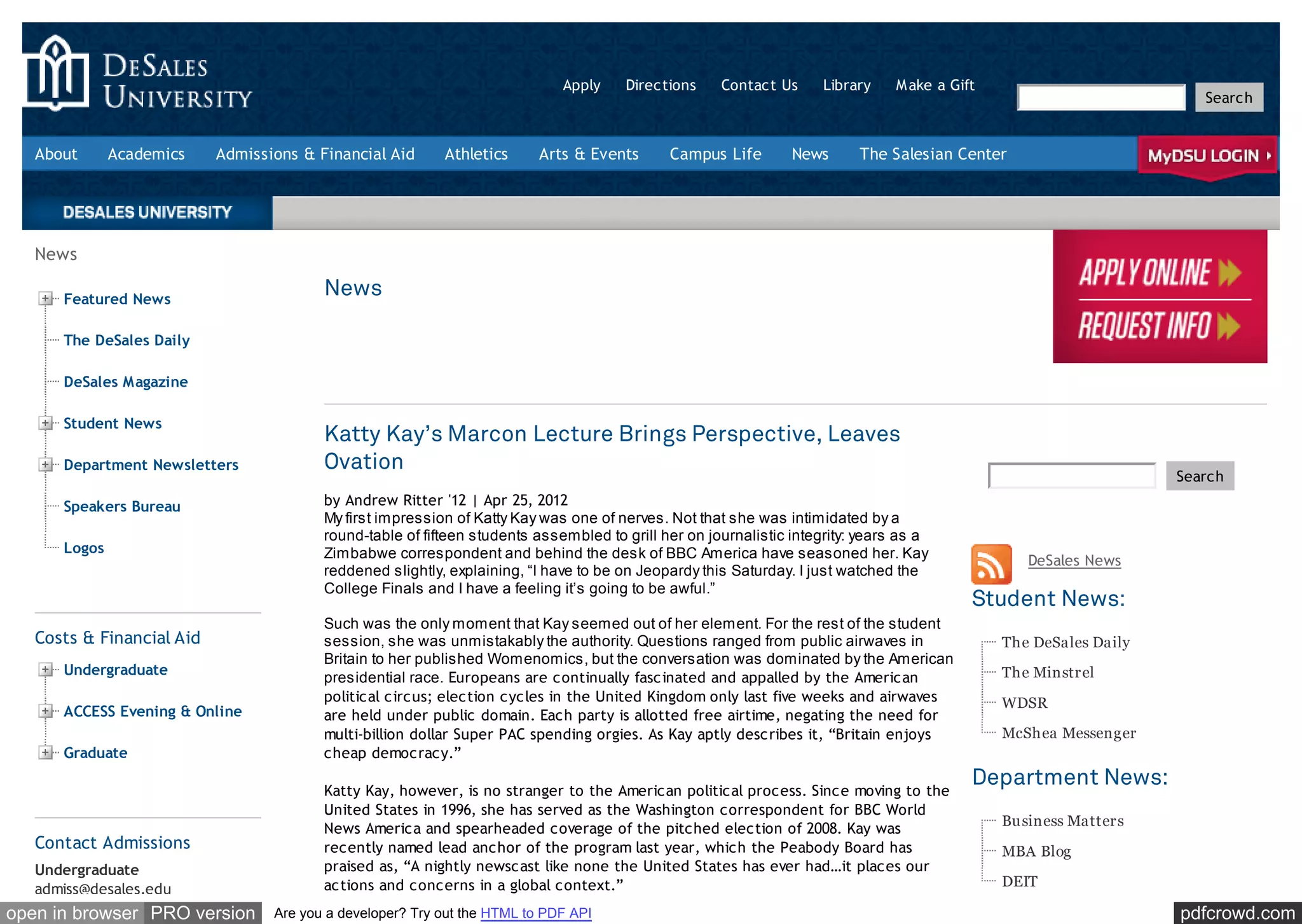 Katty Kay Marcon Lecture | PPT