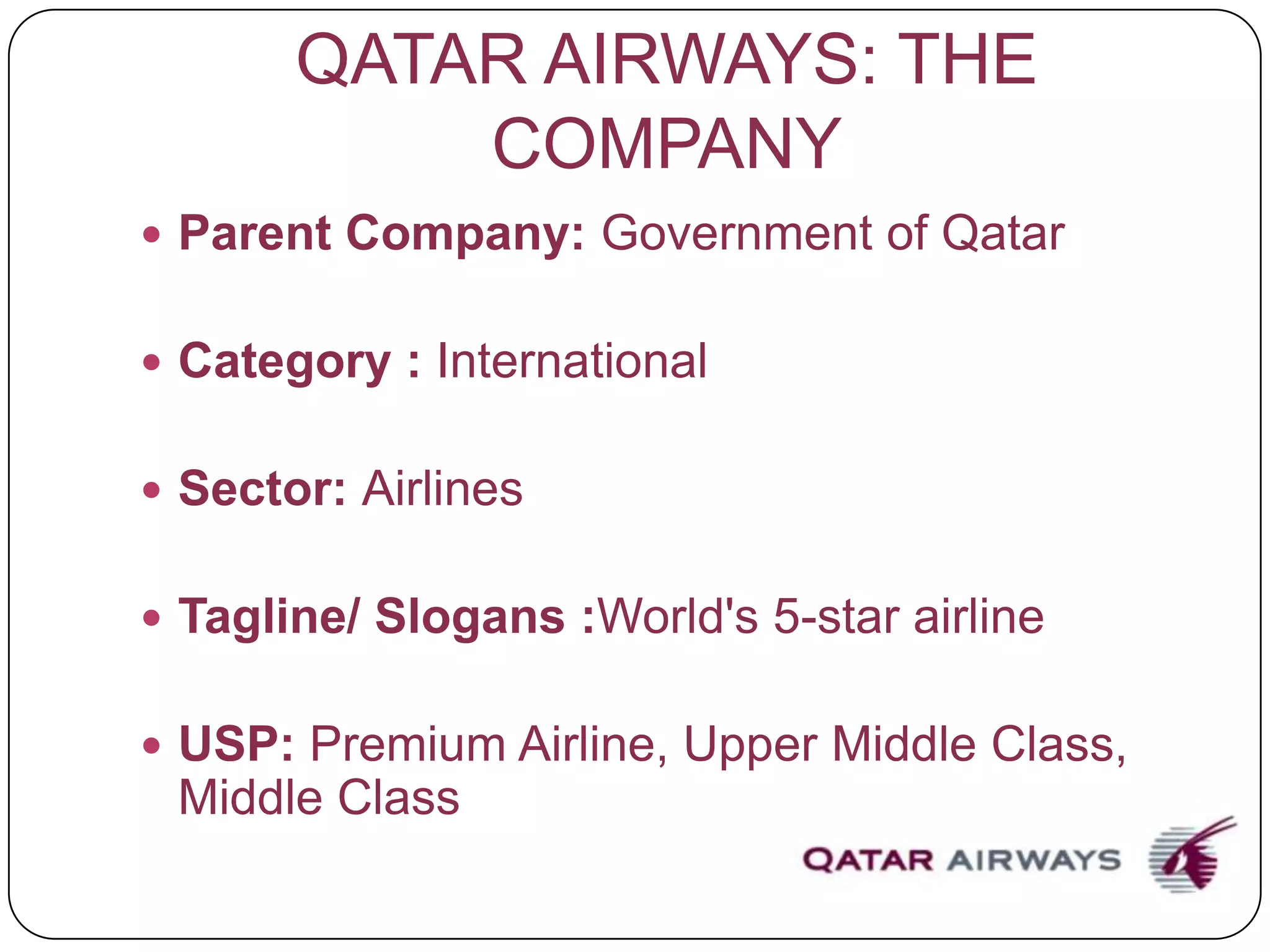 Qatar Airways | PPTX | Air Travel | Travel Type