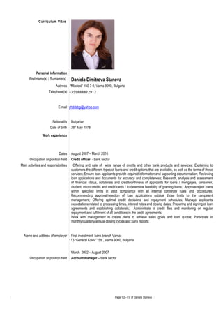 CV Daniela Staneva eng | DOC