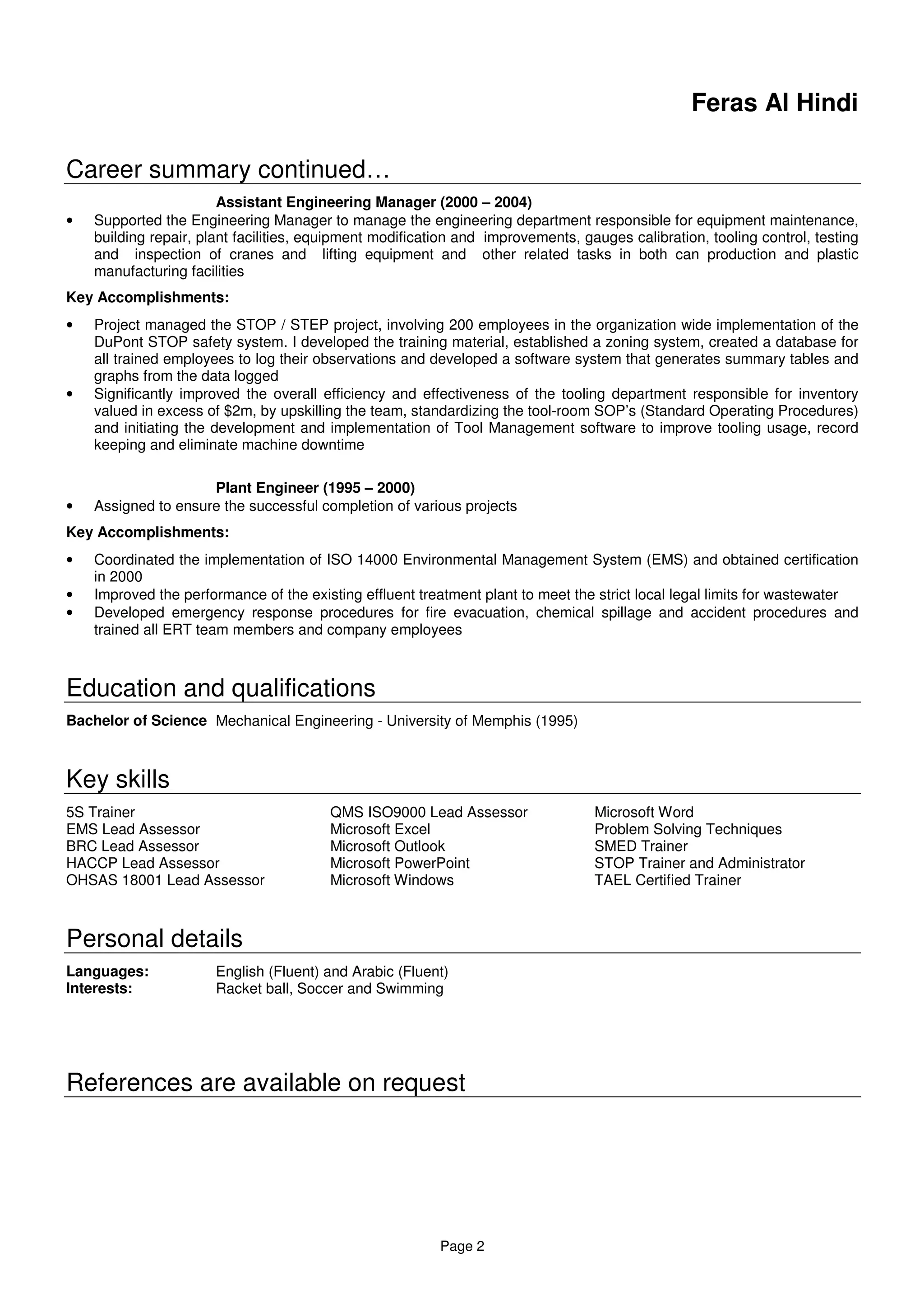 Feras Al Hindi-CV (1) | PDF