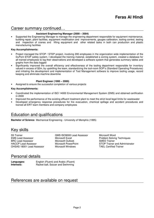 Feras Al Hindi-CV (1) | PDF
