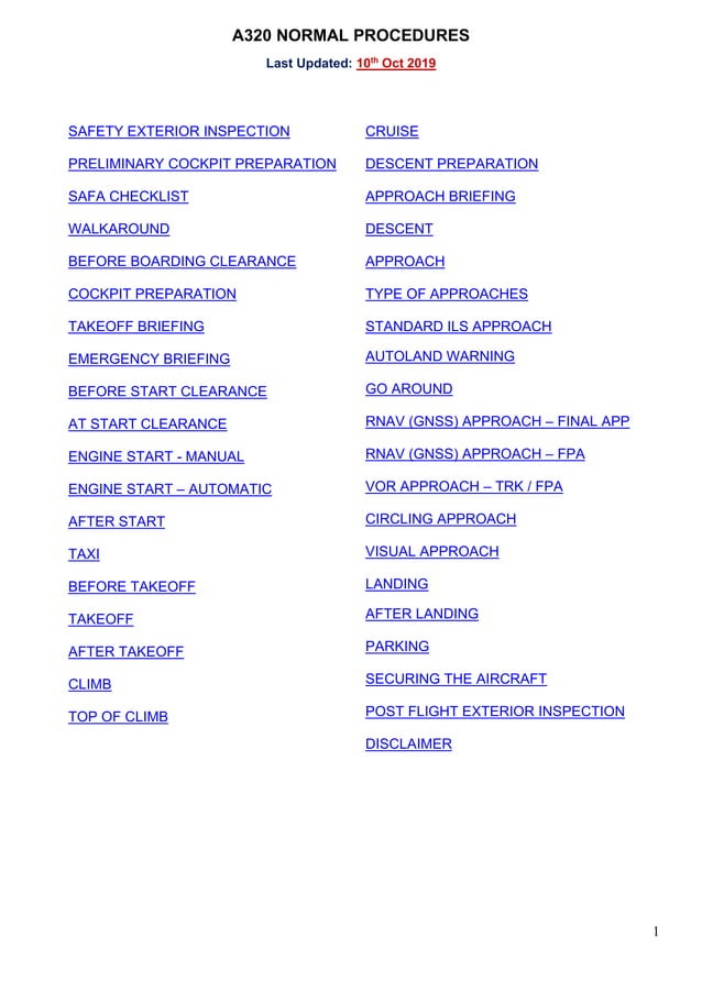 A320 normal-procedures | PDF | Air Travel | Travel Type