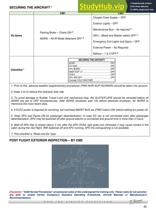 A320 NORMAL PROCEDURES | PDF