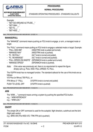 A320 Simulator Training procedure Notes for | PDF
